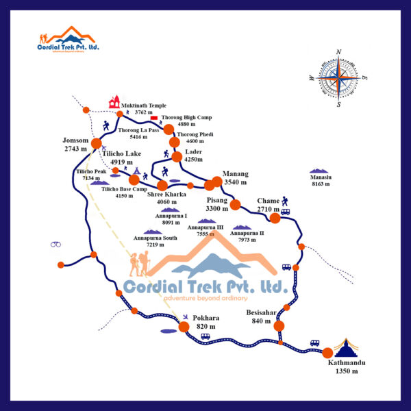 Annapurna Circuit with Tilicho Lake Trek - Cordial Trek